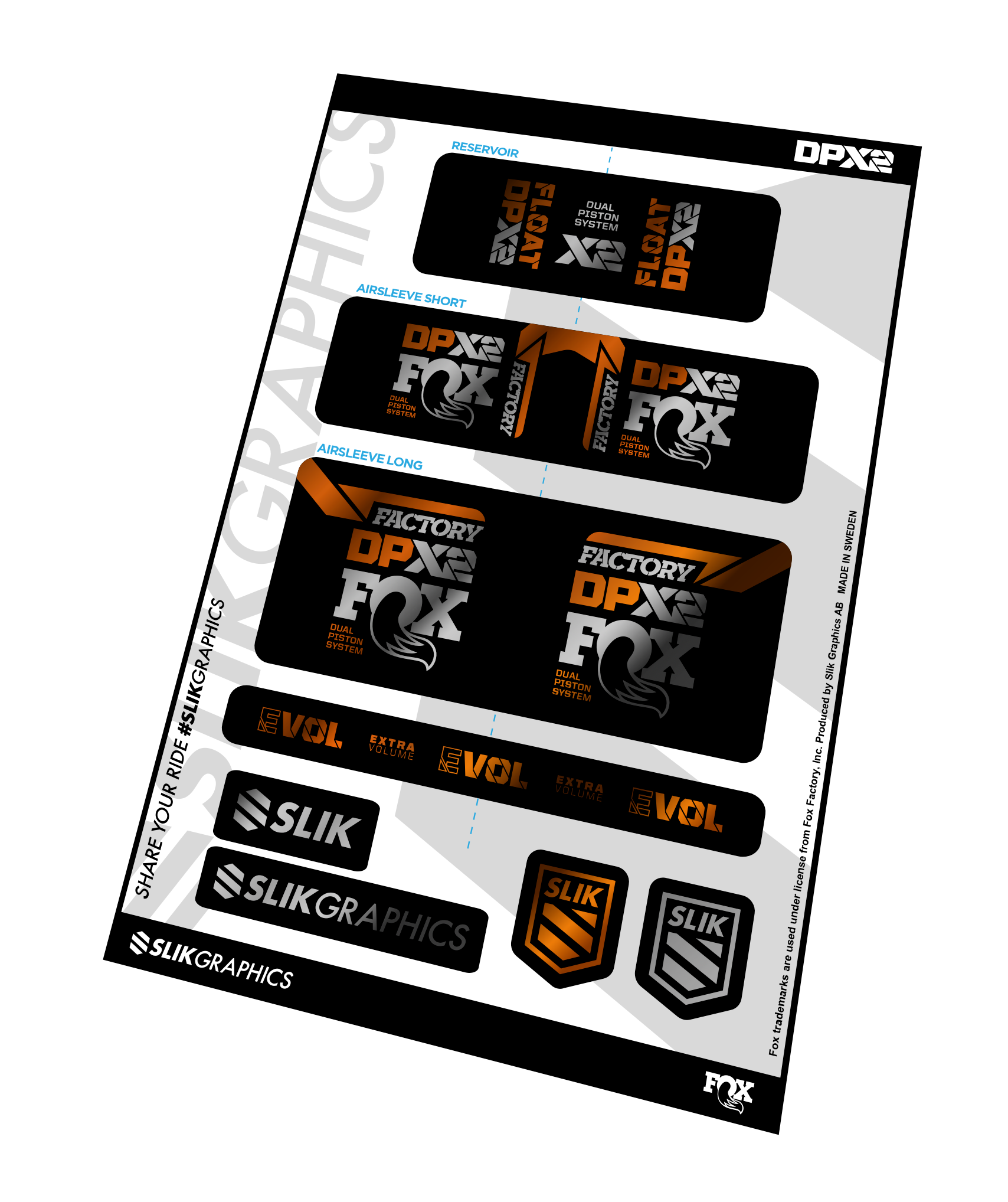 28 REAR SHOCK DECALS by SLIK GRAPHICS – BIKE BUNKER
